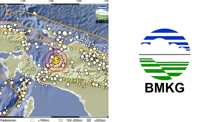 Gempa M 5.7 Guncang Waropen Papua Hari Ini, BMKG: tak Berpotensi Tsunami - Tribunkaltara.com