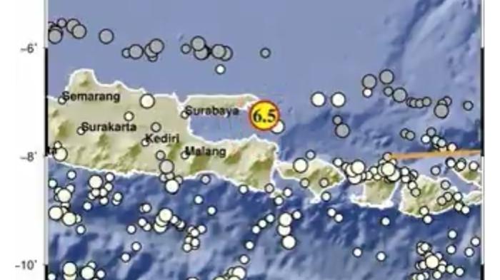 Gempa M 6.5 Hantam Sumenep Jawa Timur Kedalaman 11 Km, Cek Pusat Gempa Terkini dari BMKG ...