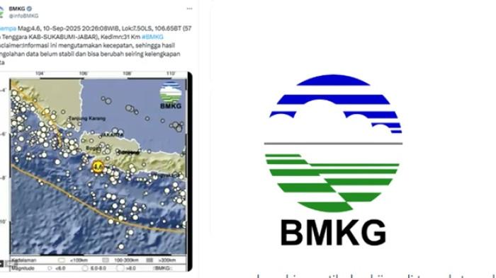 Gempa M 4.6 Hantam Sukabumi Jawa Barat Malam Ini, Cek Pusat Gempa Terkini BMKG Kedalaman 31 Km ...