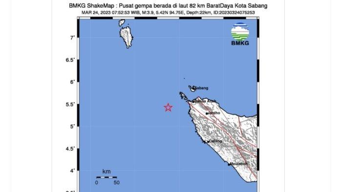 Info BMKG Gempa Terkini Hari Ini, Gempa Bumi Guncang Sabang Banda Aceh, Cek Magnitudo dan ...