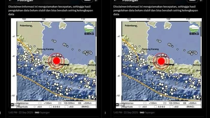 Gempa Bumi Terkini Hantam Bekasi Jawa Barat Siang Ini, Cek Pusat Gempa Hari Ini Kedalaman 10 Km ...