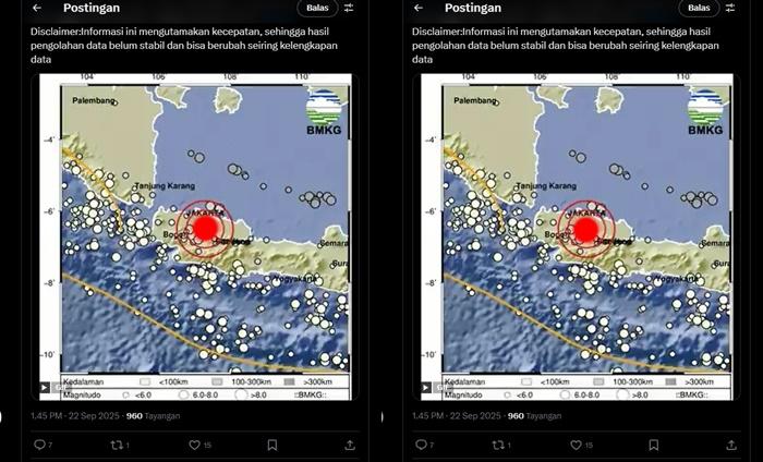 Gempa Bumi Terkini Hantam Bekasi Jawa Barat Siang Ini, Cek Pusat Gempa Hari Ini Kedalaman 10 Km ...