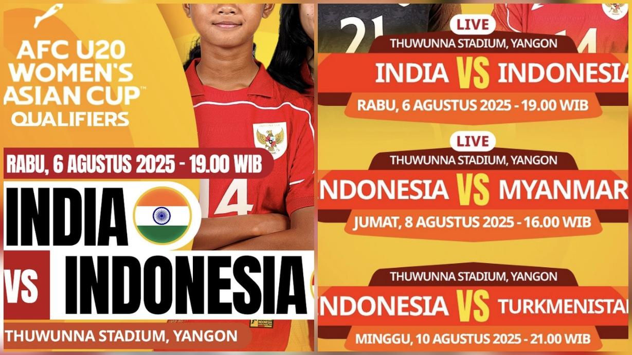 Live Hasil Indonesia vs India, TV Indosiar Streaming Timnas Putri U20 ...