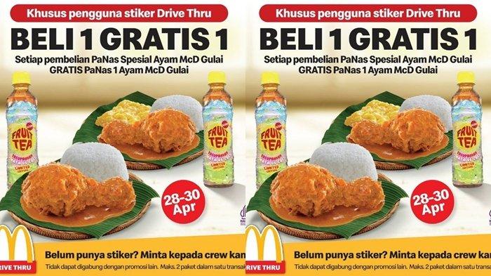 Hari Terakhir Katalog Promo McD 30 April 2024, Khusus Pembelian Lewat Drive Thru Beli 1 Gratis 1 ...