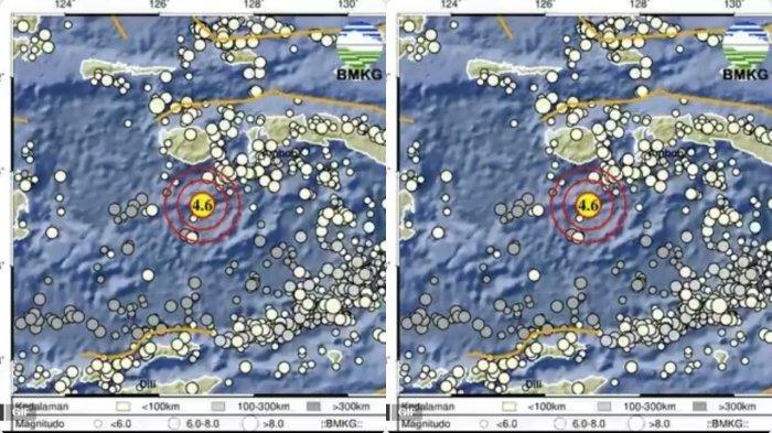 Baru Saja! Gempa Bumi Magnitudo 4.6, Pusat Gempa 2 Menit Lalu Buru Selatan Maluku, Cek Info BMKG ...