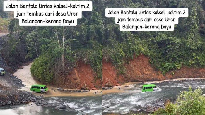 Viral Akses Kritis Jalan Bentala, Perjuangan Menembus Perbatasan Kalsel-Kaltim - Tribunkaltim.co