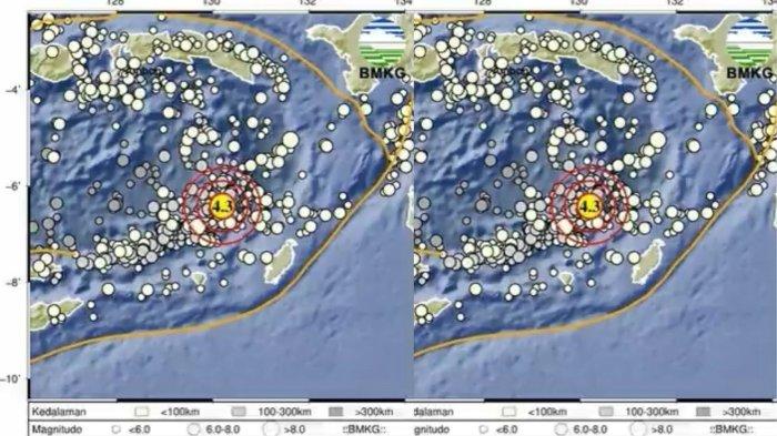 Gempa Bumi Magnitudo 4,3 Guncang Laut Barat, Maluku Tenggara Barat, Cek Info BMKG - Tribunkaltim.co
