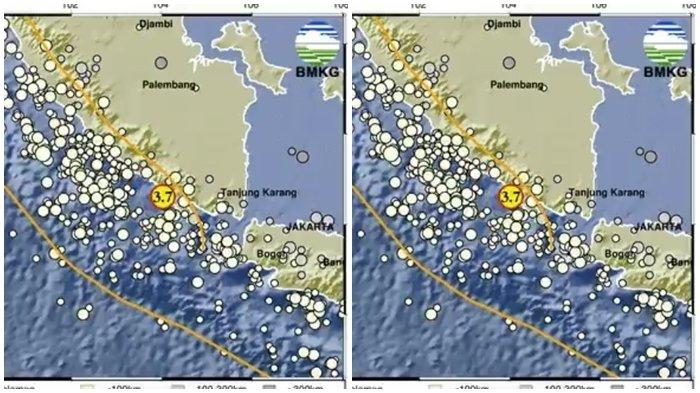 Gempa Magnitudo 3,7 Guncang Wilayah Tenggara Provinsi Lampung, Begini ...
