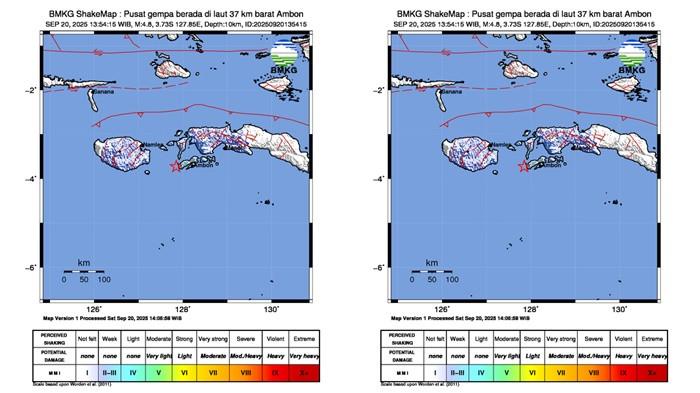 Gempa Magnitudo 4,8 Guncang Kota Ambon, Simak Laporan BMKG ...