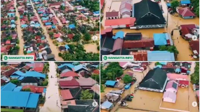Viral Video Kondisi Banjir di Kutai Timur, Desa Miau Baru Dikepung Air ...