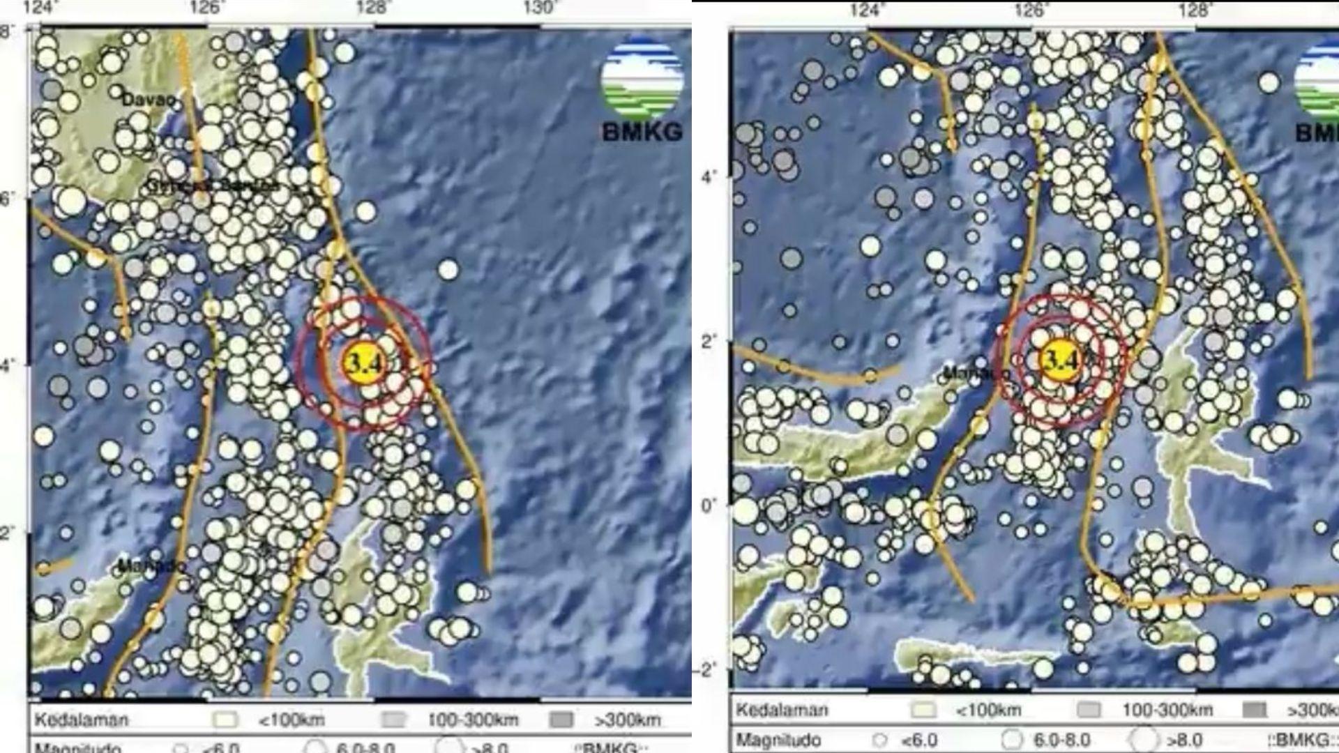 Info BMKG, Gempa Bumi Magnitudo 3,4 Guncang Dua Wilayah Timur Laut Sulawesi Utara Hari Ini ...
