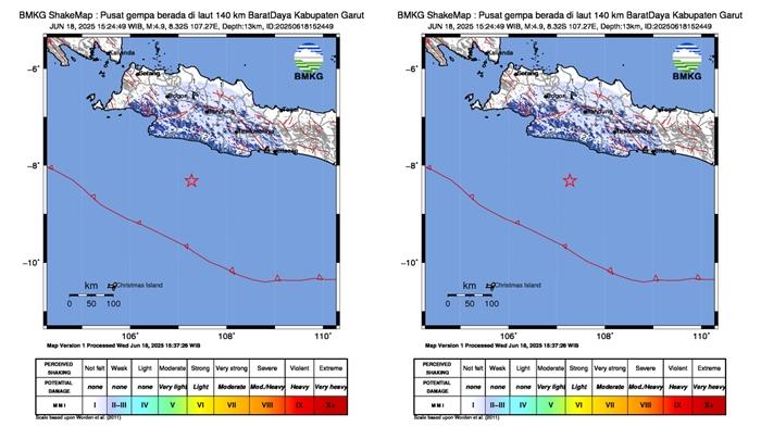Gempa Magnitudo 4,9 Guncang Kabupaten Garut Jawa Barat, Begini Penjelasan BMKG - Tribunkaltim.co