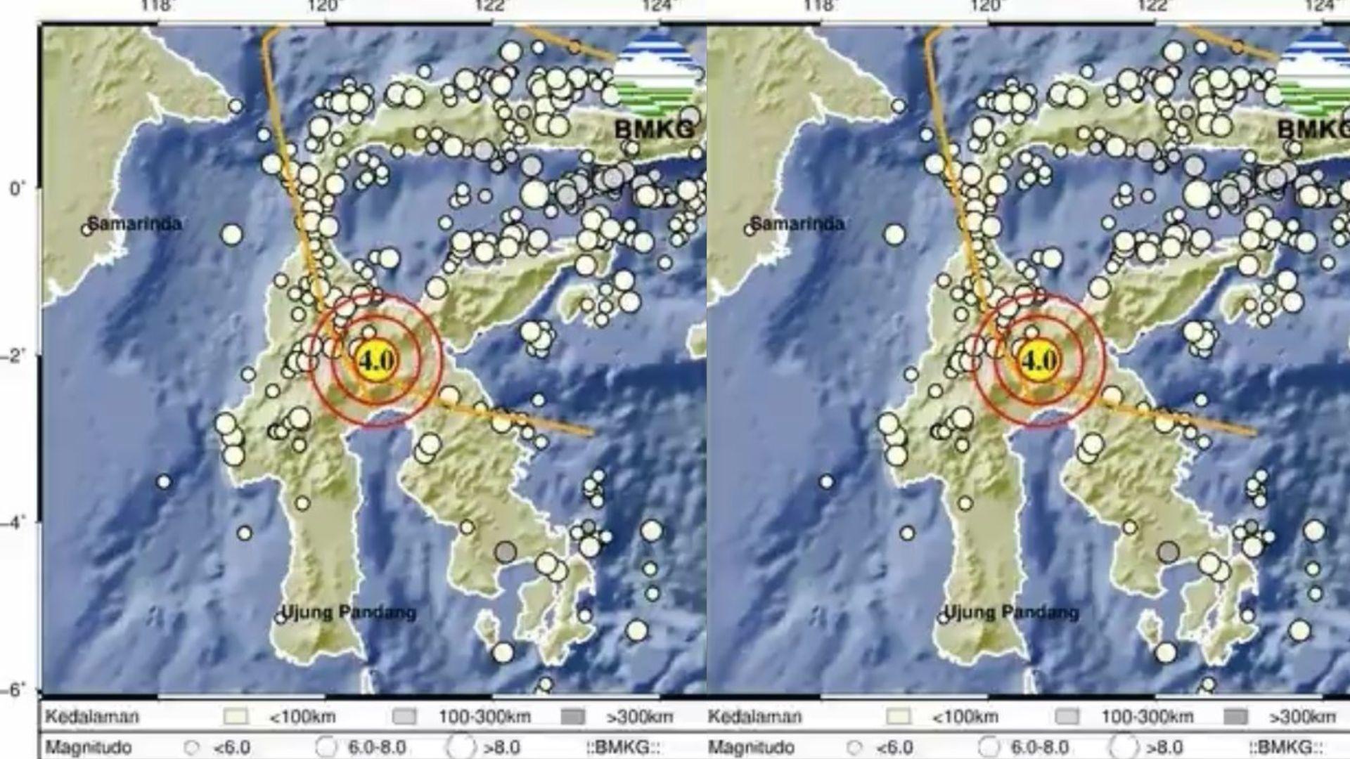 Gempa Bumi Guncang Luwu Utara, Sulawesi Selatan Magnitudo 4.0, BMKG: Kedalaman 10 Km ...