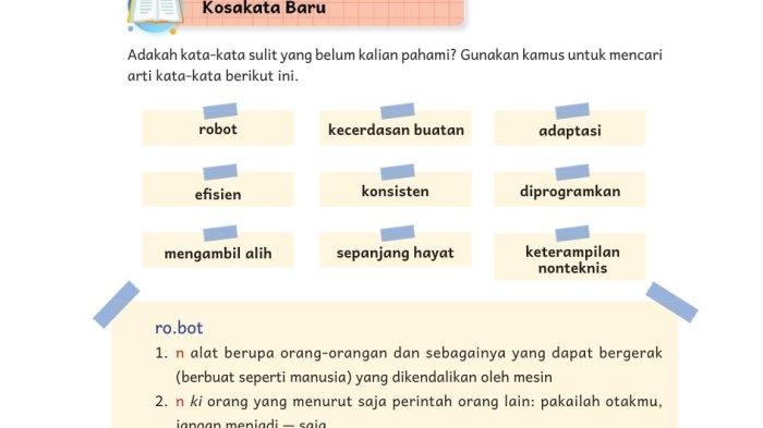 Kunci Jawaban Bahasa Indonesia Kelas 6 Sd Halaman 201 Kurikulum Merdeka Kosakata Baru Pos