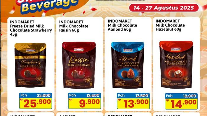 Promo Indomaret 23 Agustus :Turun Harga Milk Chocolate Raisin, Almond ...
