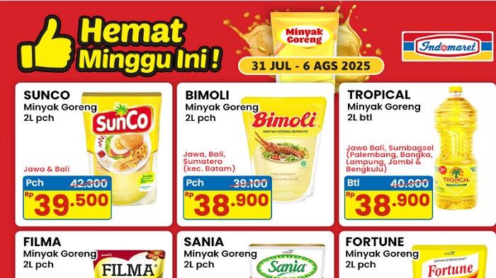 Promo Indomaret 4 Agustus Paling Murah &Cashback 5Ribu Migor Sania Rp33 ...