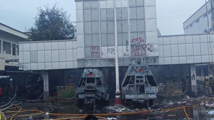 Penyebab Markas Gegana Terbakar Hebat, Padahal Tak Ada Aksi Demonstrasi - Tribunlampung.co.id