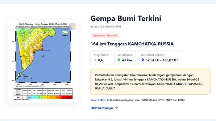 Gelombang Tsunami Sudah Hantam Hawaii dan Jepang, BMKG Rilis Estimasi ...