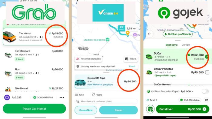 Perang Tarif Transportasi Online 'Memanas', Taksi Listrik Green SM Masih Lebih Mahal dari Grab ...