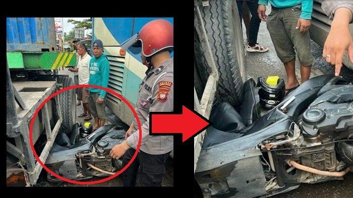 Aksi Heroik Bripda Novandro Rela Motornya Jadi Ganjalan Bus Dipuji ...