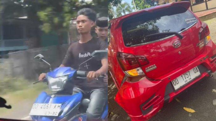 Viral Pengendara Motor Ugal-ugalan Rusak Mobil Pemudik di Jalan Poros Jeneponto-Takalar Sulsel ...