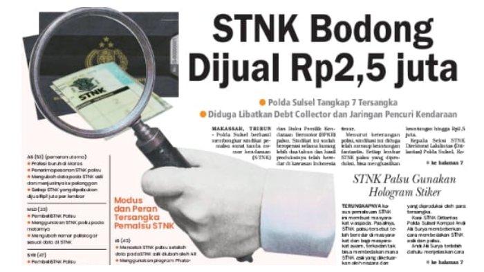 STNK Bodong Dijual Rp2,5 juta - Tribun-timur.com