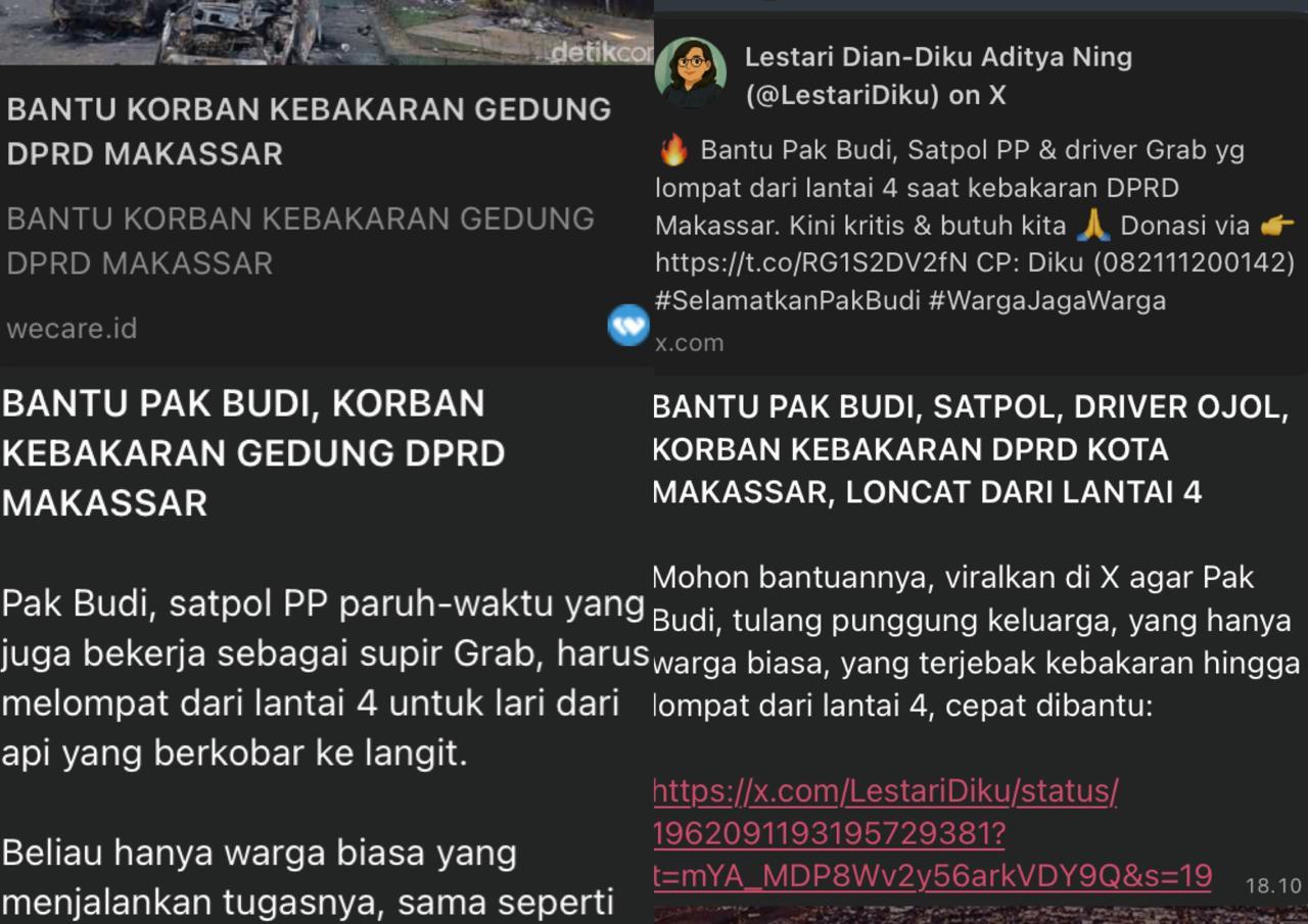 Alhamdulillah Masih Hidup, Satpol PP-Driver Grab Korban Kebakaran DPRD ...