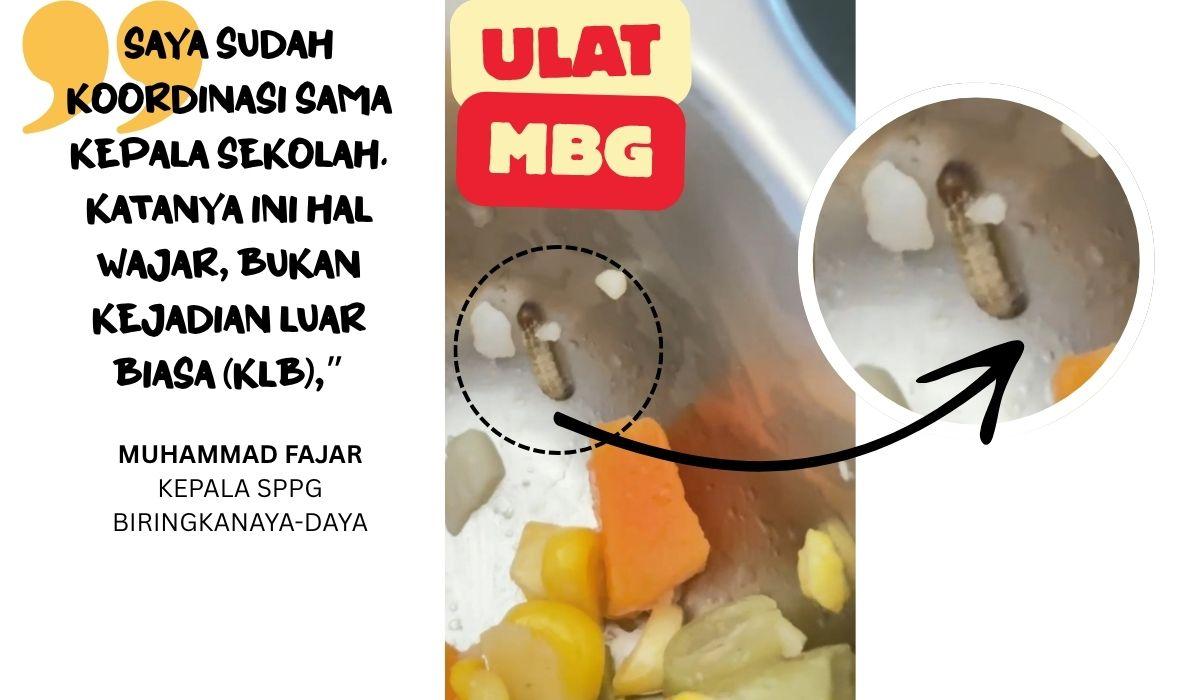 Heboh Siswa MAN 3 Makassar Temukan Ulat di Menu MBG! Pihak Dapur: Itu Wajar! - Tribun-timur.com