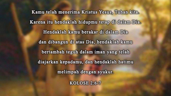 10 Ayat Alkitab Tentang Pertumbuhan Dalam Kristus - Tribunmanado.co.id