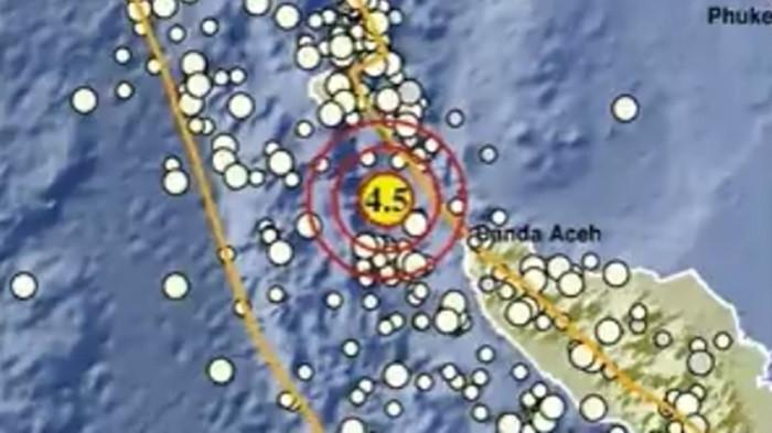 Gempa Terkini di Aceh Sore Ini Rabu 24 September 2025, Info BMKG Magnitudo 4,5 di Laut ...