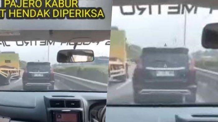Viral Aksi Kejar-kejaran Mobil Polisi dengan Pajero dan Perekam Kejadian di Tol Jatiasih ...