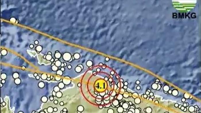 Gempa Bumi Magnitudo 4.1 SR Minggu, 10 Agustus 2025, Info BMKG Baru Saja Guncang Darat Papua ...