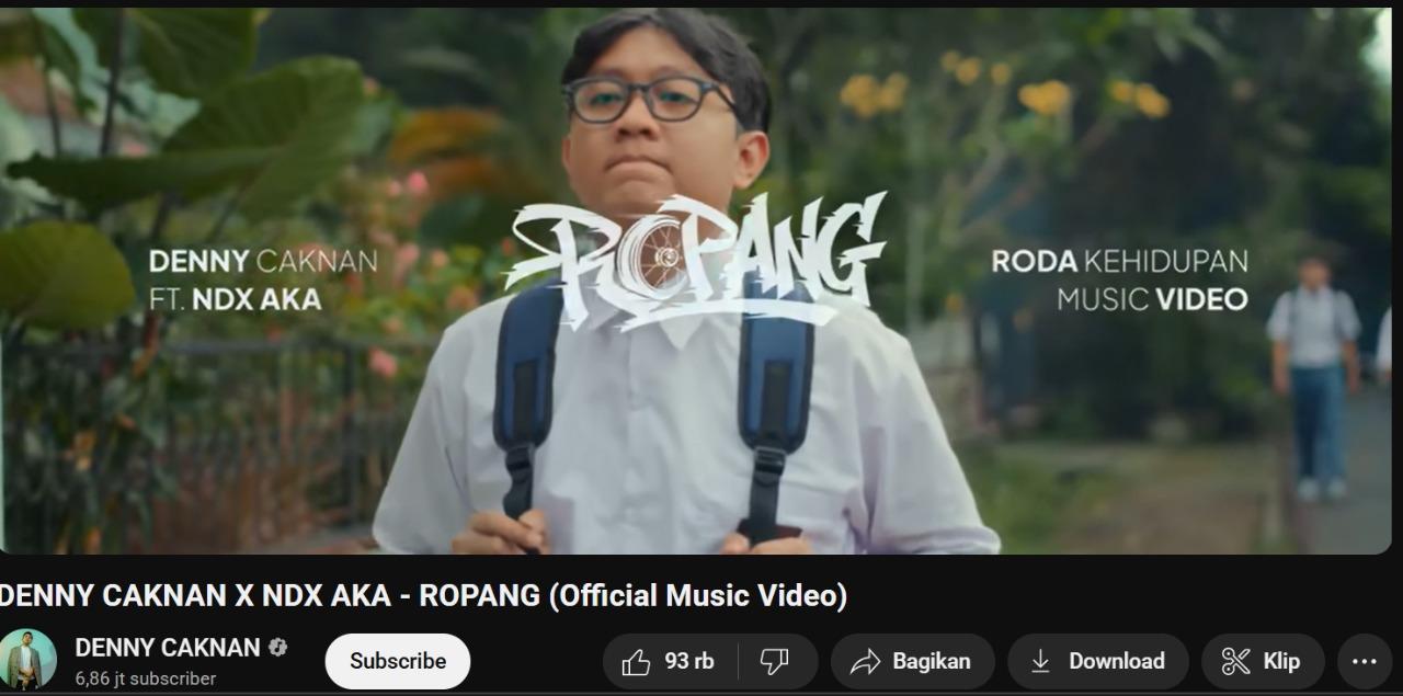 Denny Caknan Gandeng NDX AKA, Rilis Lagu Ropang yang Bercerita tentang ...