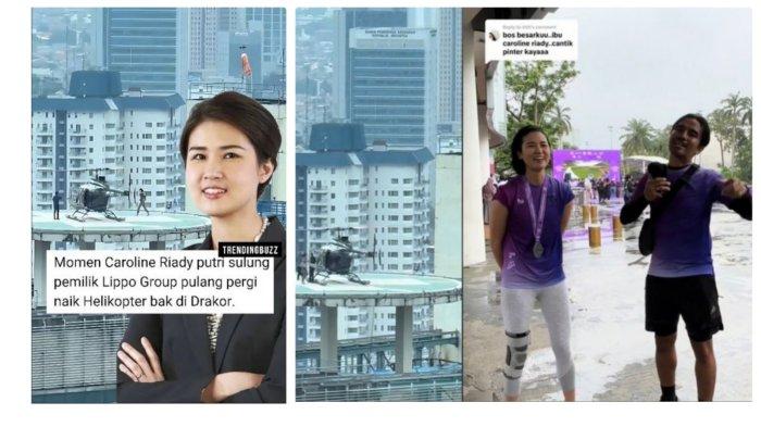 REAKSI Caroline Riady saat Bertemu Pria yang Merekamnya Pulang Kerja Naik Helikopter Menjadi ...