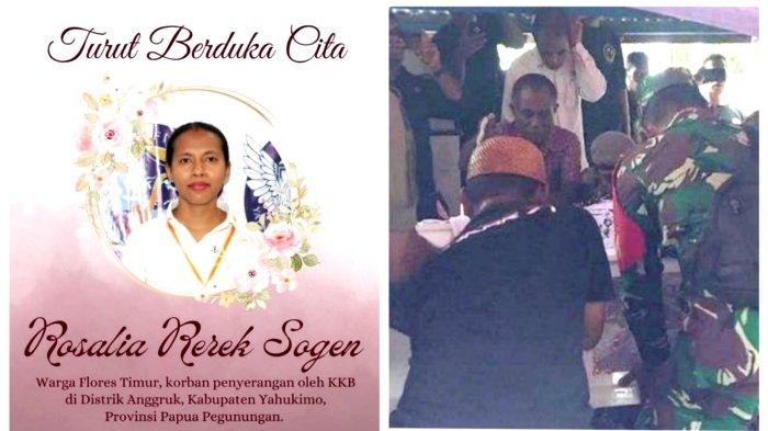 TANGIS HARU dan Hymne Guru Iringi Pemakaman Rosalia di NTT, Korban Pembantaian KKB-OPM Papua ...