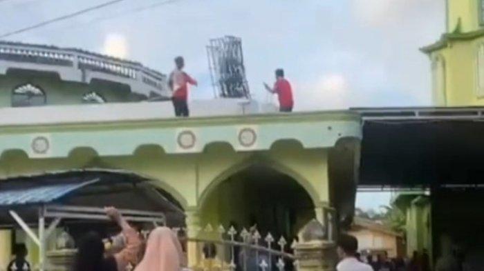 Maling Hampir Babak Belur Dihajar Korban, Panik hingga Naik ke Atap Masjid - Tribun-medan.com