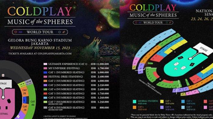 Berikut Harga Tiket Coldplay di Singapura, Cara Beli dan Perbedaan ...