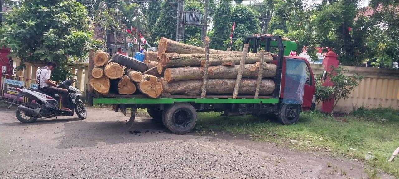 Polsek Lubuk Pakam Amankan Truk Pengangkut Kayu Curian, 6 Orang ...