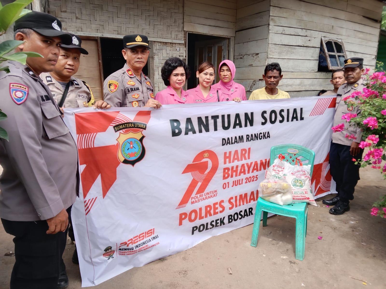 Sambut HUT Ke-79 Polri, Polsek Bosar Maligas Gelar Bakti Sosial dan ...