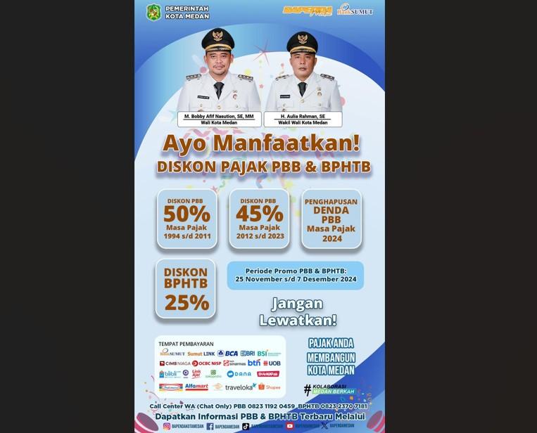 Bapenda Adakan Program Diskon PBB dan BPHTB Selama 2 Minggu, Catat ...