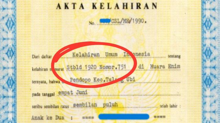 Arti STBLD Akta Kelahiran yang Tengah Ramai Dibahas Warganet - Tribun ...