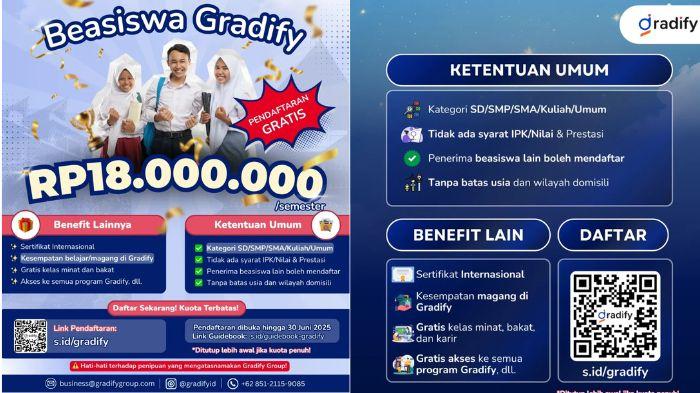 Beasiswa Gradify Itu Apa, Begini Cara Mendapatkannya - Tribun-medan.com