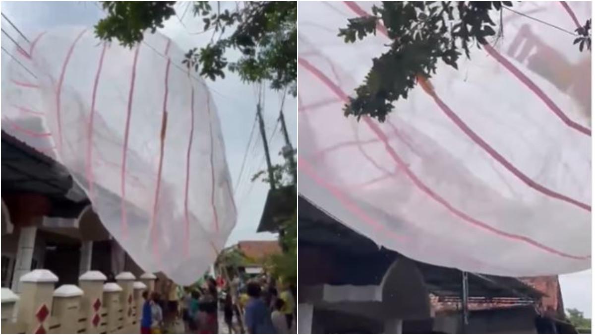 Viral Balon Udara Liar Jatuh di Pemukiman Warga Pekalongan, Korban ...