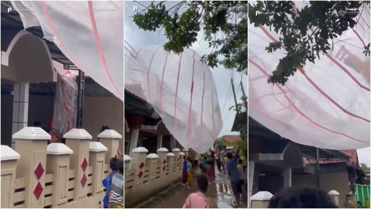 Viral Balon Udara Liar Jatuh di Pemukiman Warga Pekalongan, Korban ...