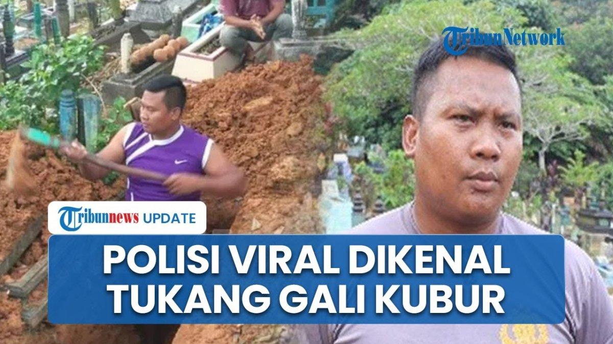 Sosok Bripka Joko Hadi Aprianto, Polisi Nyambi Penggali Kubur, Tolak Naik Pangkat Pilih Tanah ...
