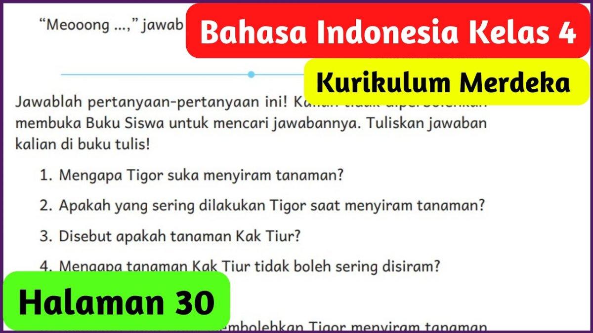 Soal & Kunci Jawaban Buku Bahasa Indonesia Kelas 4 SD Halaman 30 - 31 ...