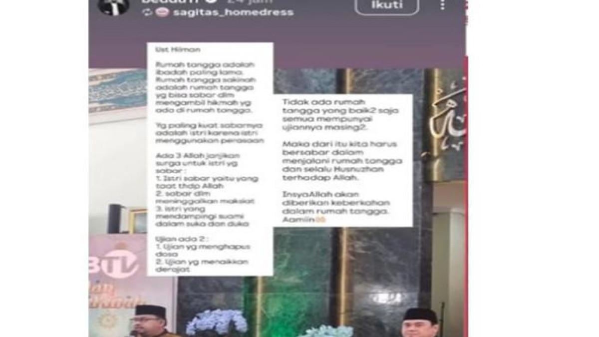 Apa Penyebab Bedu Ingin Ceraikan Anggie setelah 15 Tahun Nikah? Viral Unggahannya Soal Rumah ...