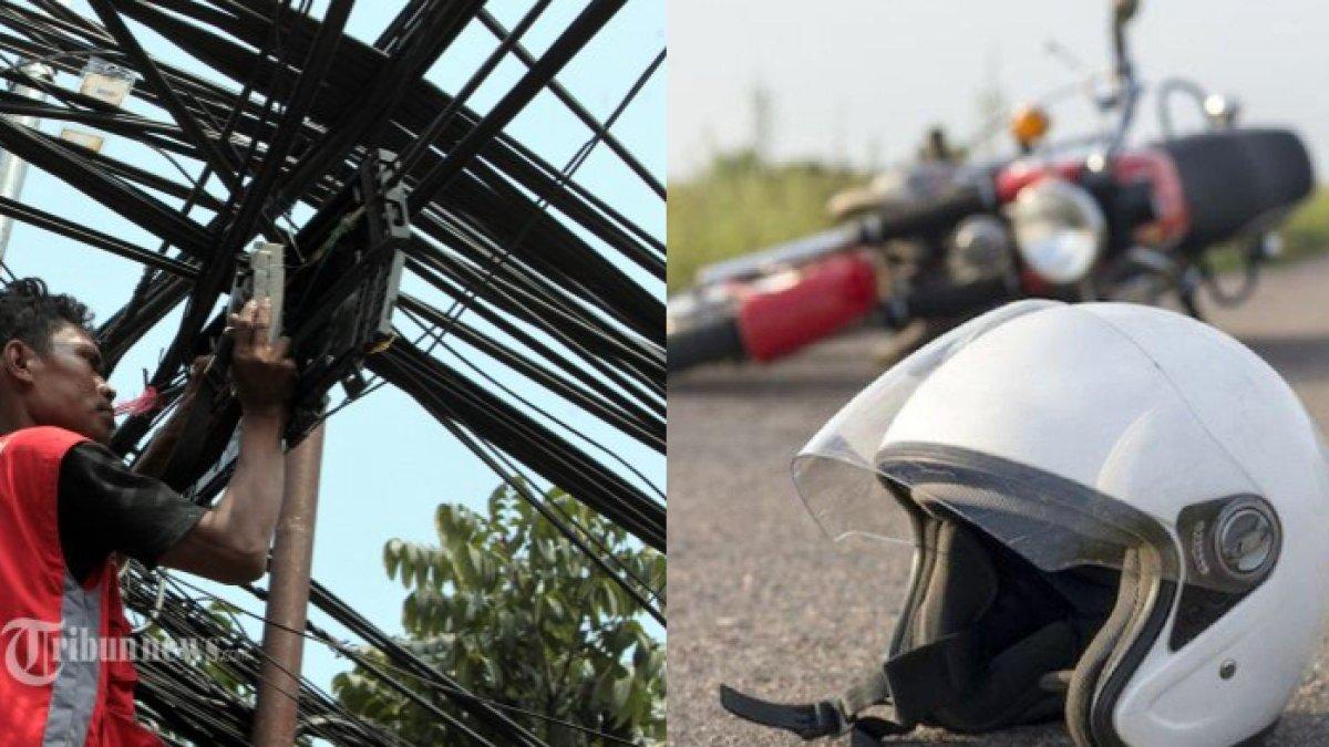 Terjerat Kabel Melintang, 2 Pelajar di Riau Jatuh dari Motor, Nyaris Tewas Akibat Terhempas ke ...