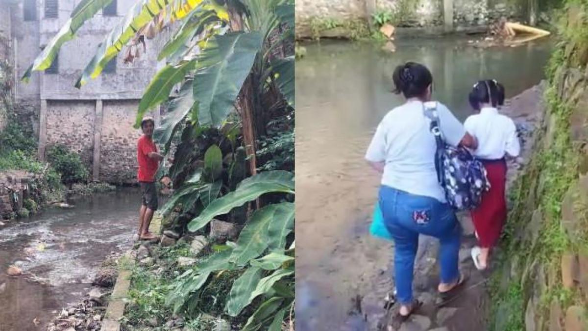 Jalan Ditutup, Bocah SD di Semarang Dipaksa Lewat Sungai Demi Sekolah: Korban Sengketa Ortu ...