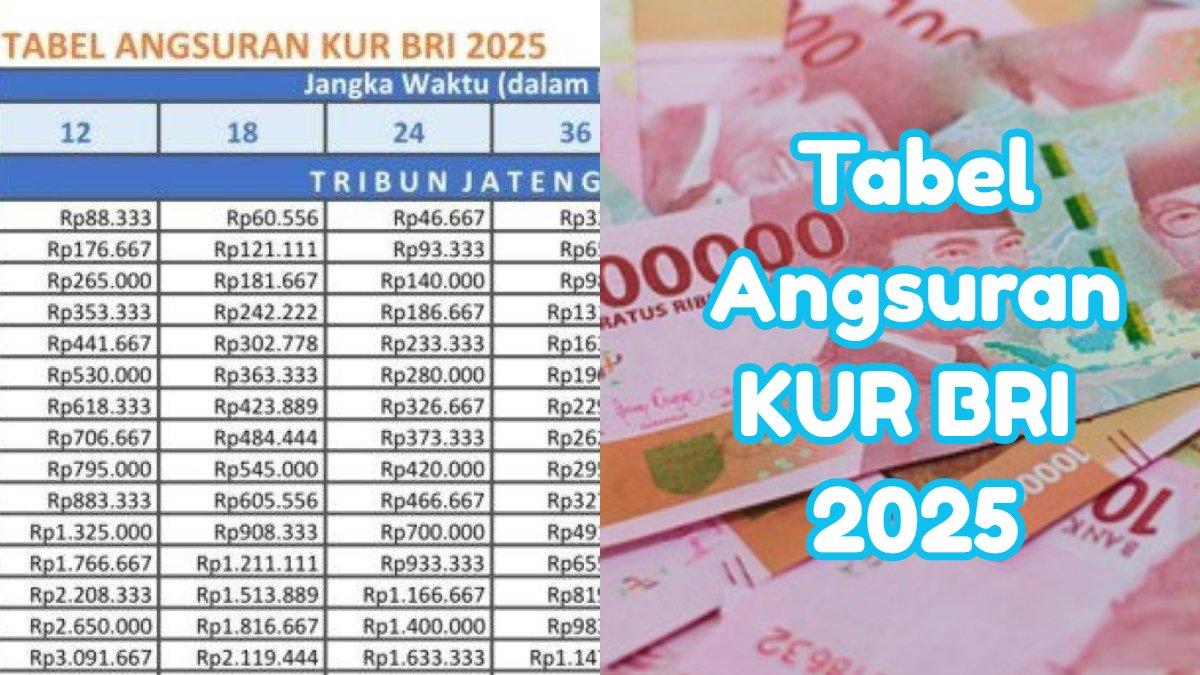 Tabel Angsuran KUR BRI 2025, Cek Cicilan Pinjam Rp1-150 Juta, Ini Cara Ajukan Langsung & Online ...